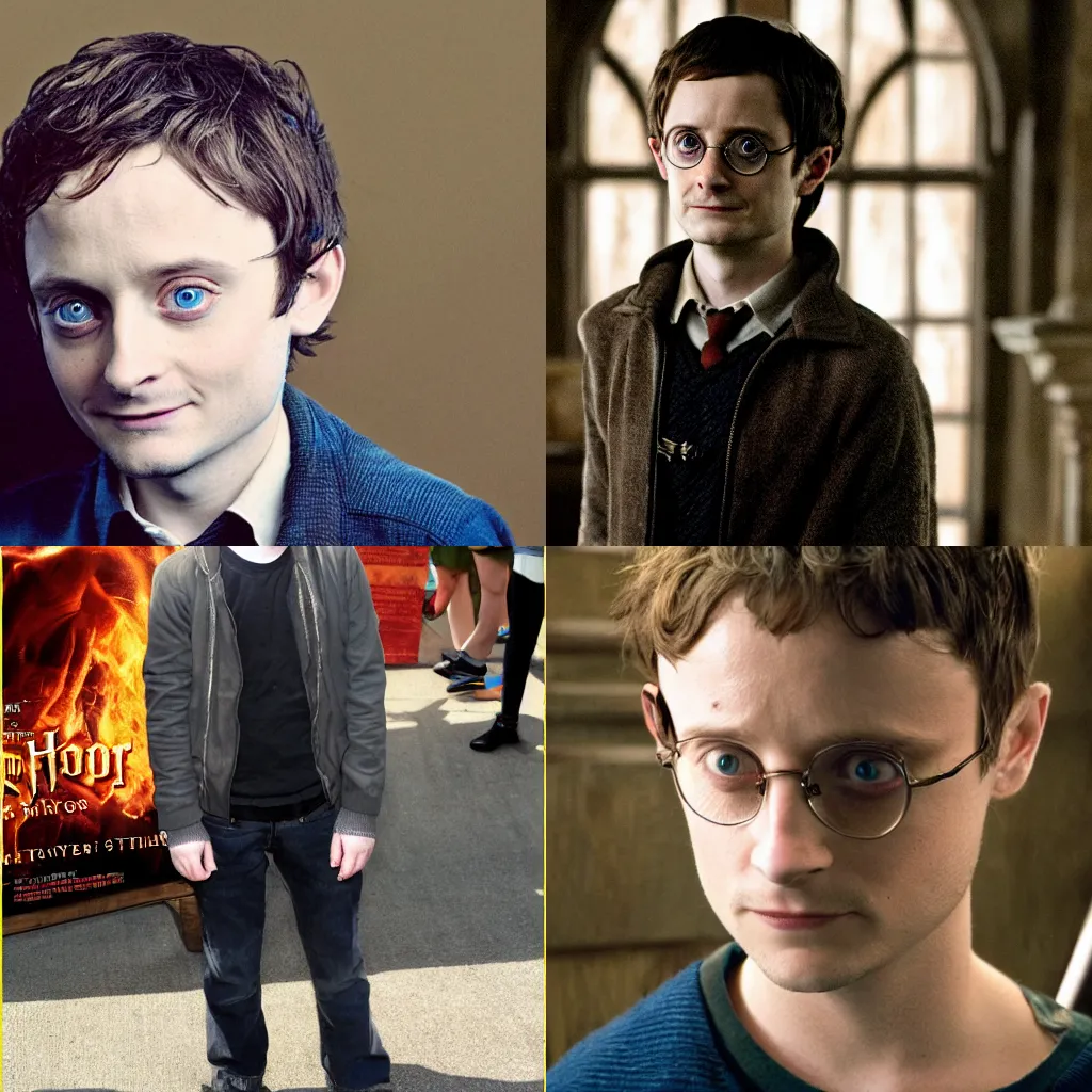 KREA - Elijah Wood playing Harry Potter