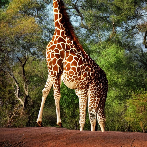 a human - giraffe hybrid, wildlife photography