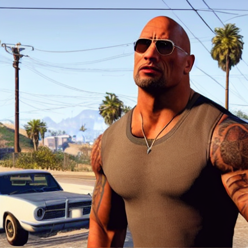 Krea Dwayne Johnson In Gta 5