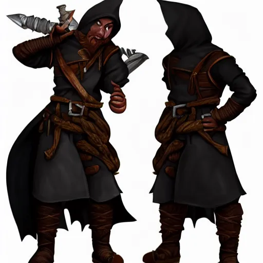 Medieval Rogue Drawing