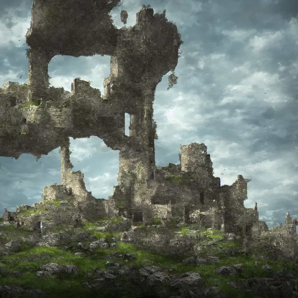 Destroyed Castle Wallpaper