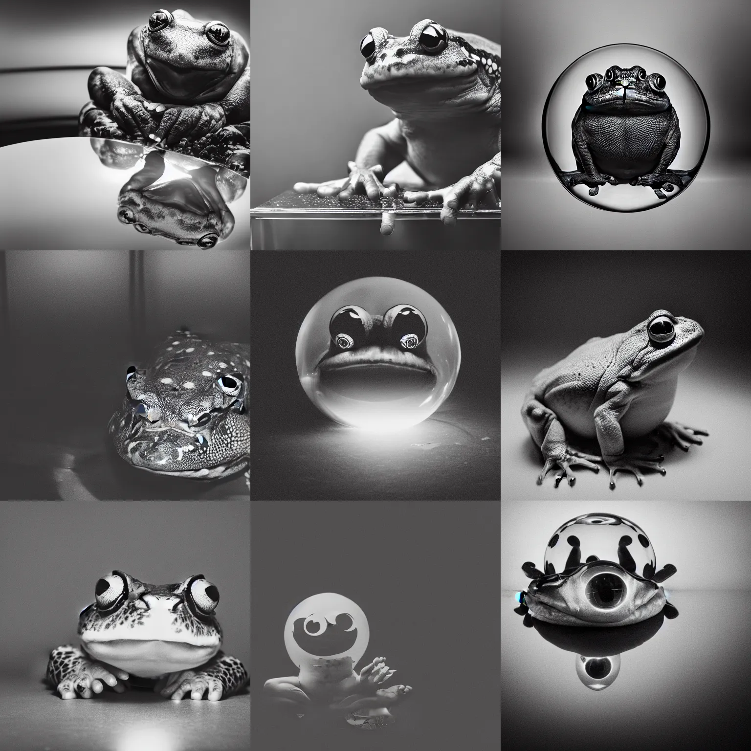 Frog Black And White Photography