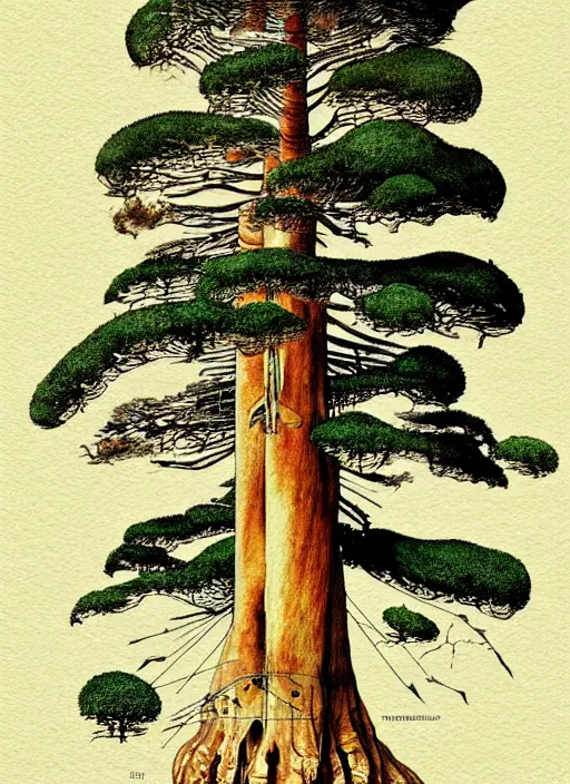 Cypress Tree Drawing