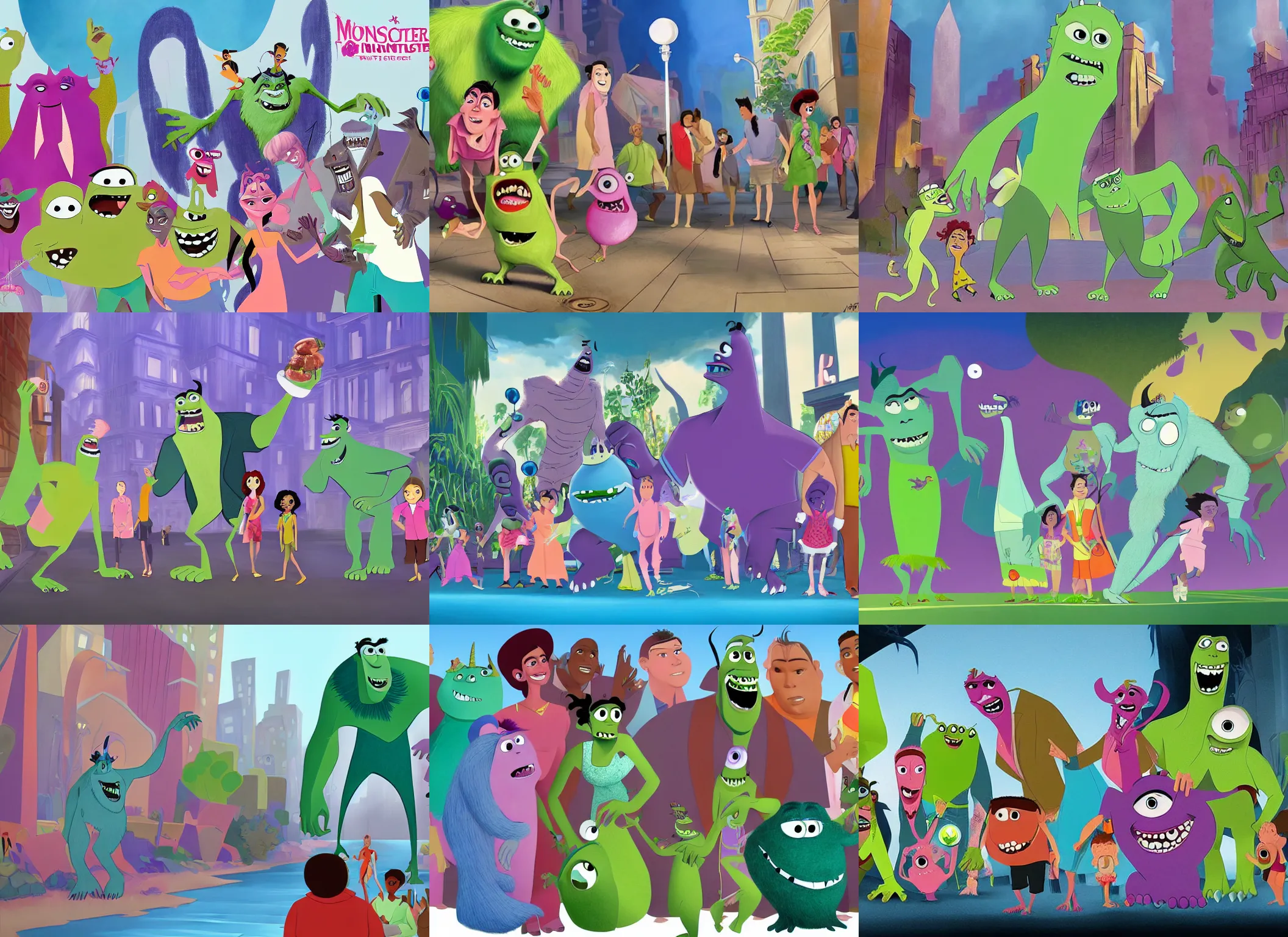 Monsters University Characters Art