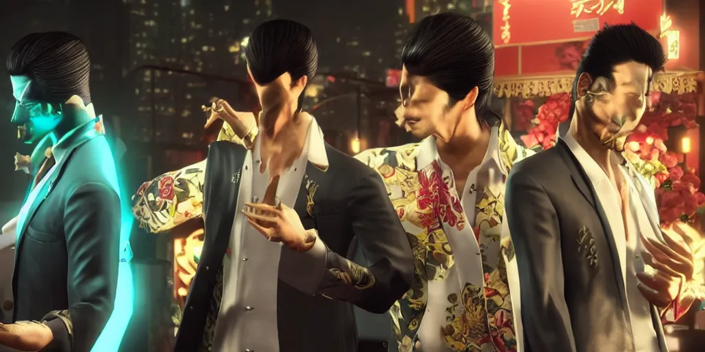 Krea Yakuza Kiryu Kazuma And Majima Goro Beautiful Gracious True
