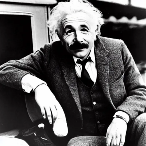 Albert Einstein Smoking Weed