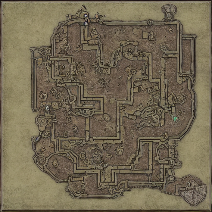 dungeon map by dysonlogos, dungeon map