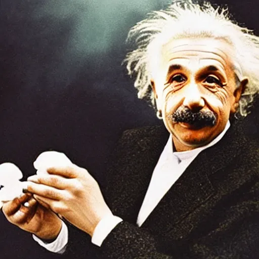 Albert Einstein Smoking Weed