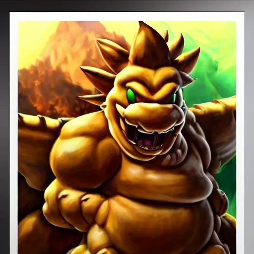 Bowser Vs Mario Realistic