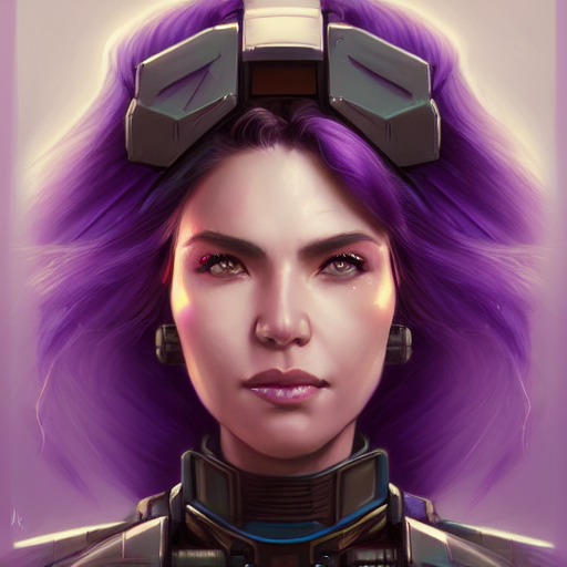 a portrait of a very beautiful woman in battletech elemental clanner ...