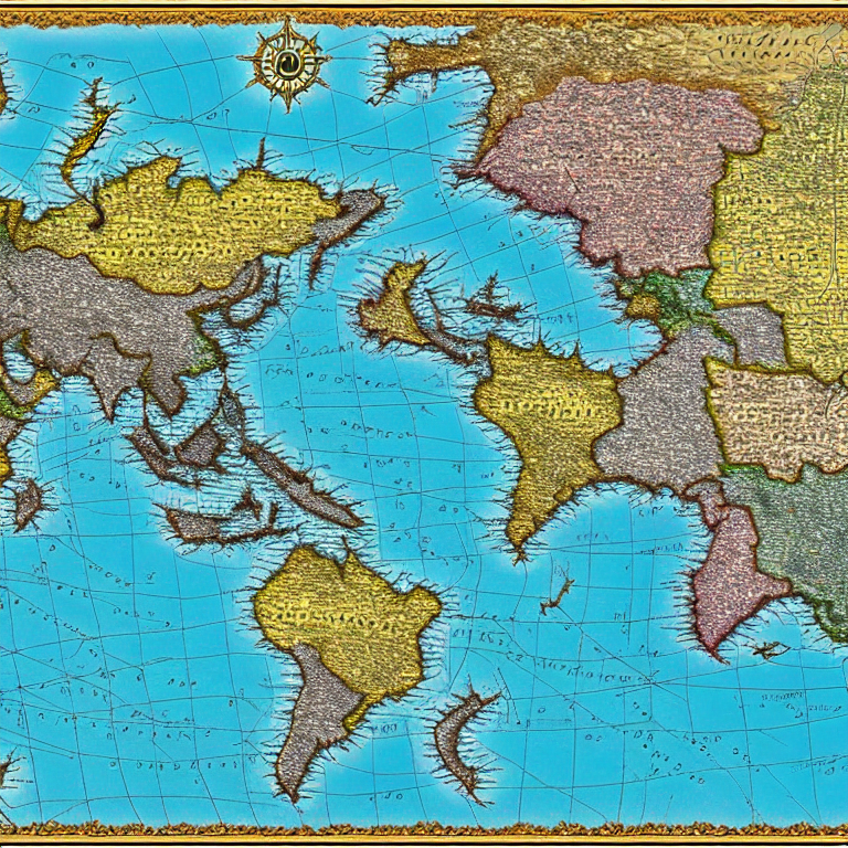 KREA - realistic anbennar world map, 4k, hyper detailed.