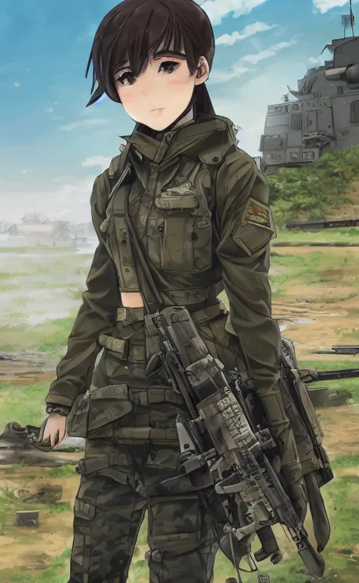 Military Girl Art