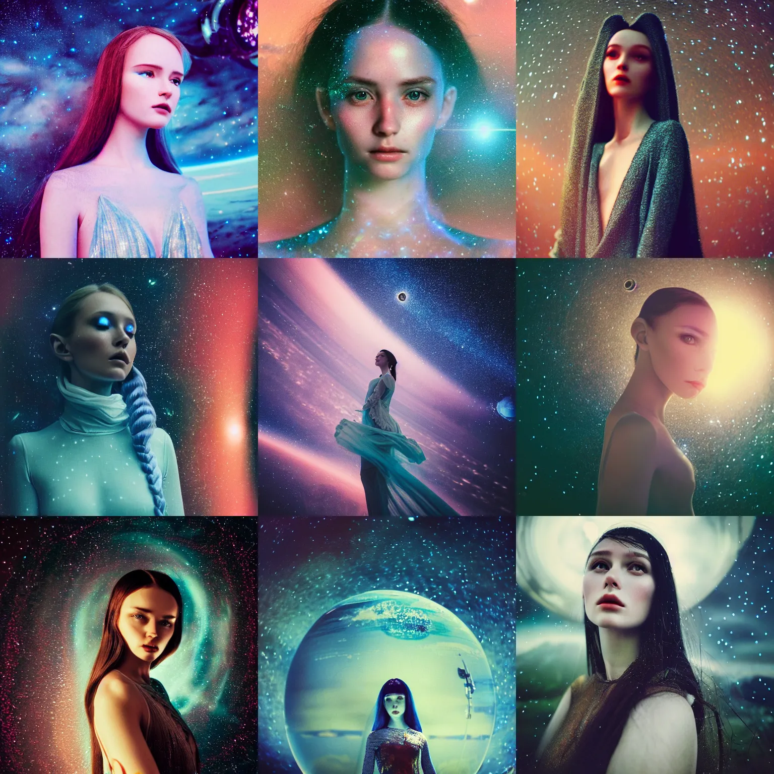 KREA - Cinestill 800t, 8K, 35mm; beautiful ultra realistic spacecore ...