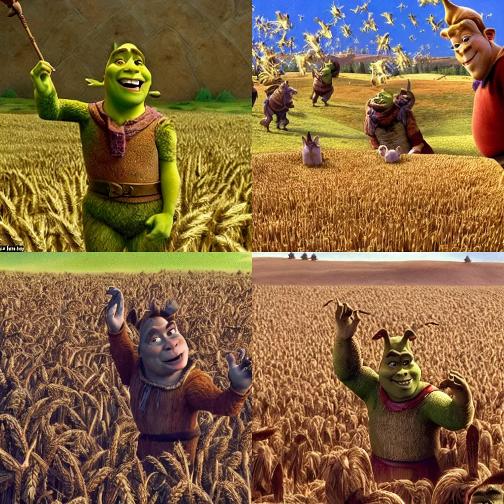 KREA - the beloved scene in Shrek (2001) where Donkey opens his mouth ...