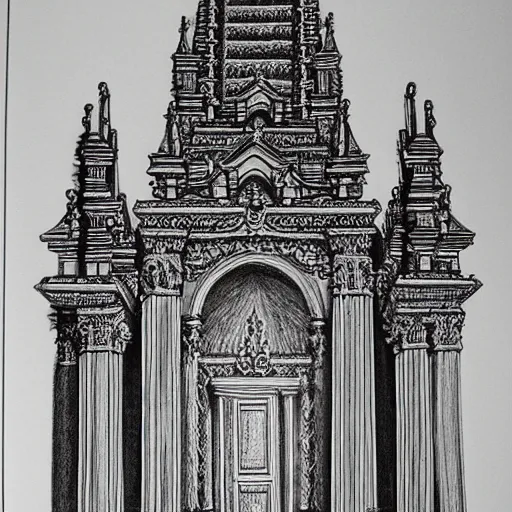 Gopuram Drawing