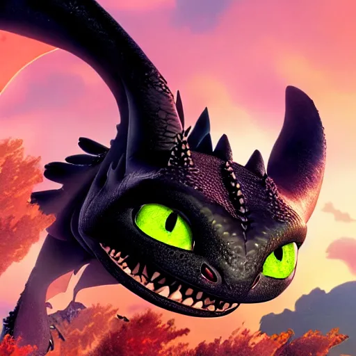 Toothless The Dragon Realistic Sketches
