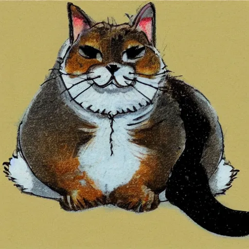 High Cat Drawing