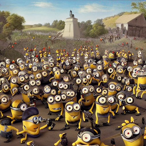 Civil War battle of gettysburg but all the soldiers are Minions from ...