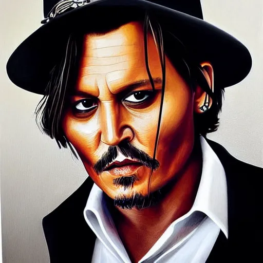 Johnny Depp Character Drawing
