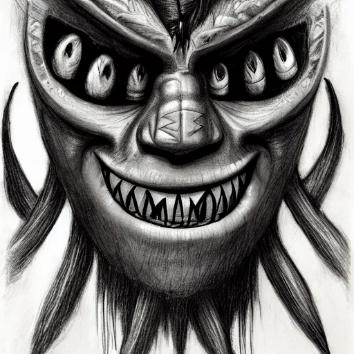 Creepy Grin Drawing