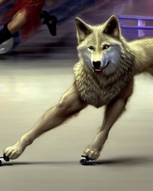 White Female Anthro Wolf