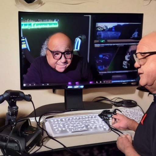 danny devito as a twitch streamer, stream capture, microphone ...