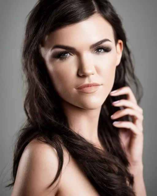headshot of beautiful actress ruby rose, studio lighting, 8 k, photo ...