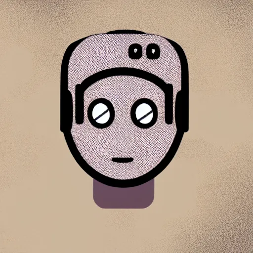 muted color palette illustration of an AI chatbot