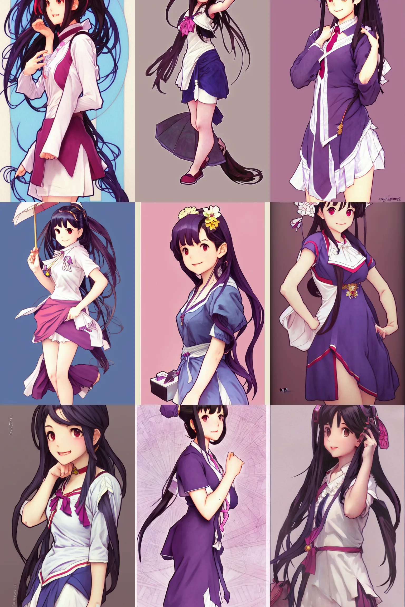 KREA - maya fey from ace attorney, simple outfit, cheerful expression ...