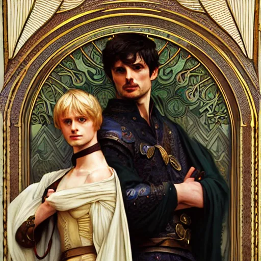 Krea Bradley James As Arthur Pendragon And Colin Morgan As Merlin