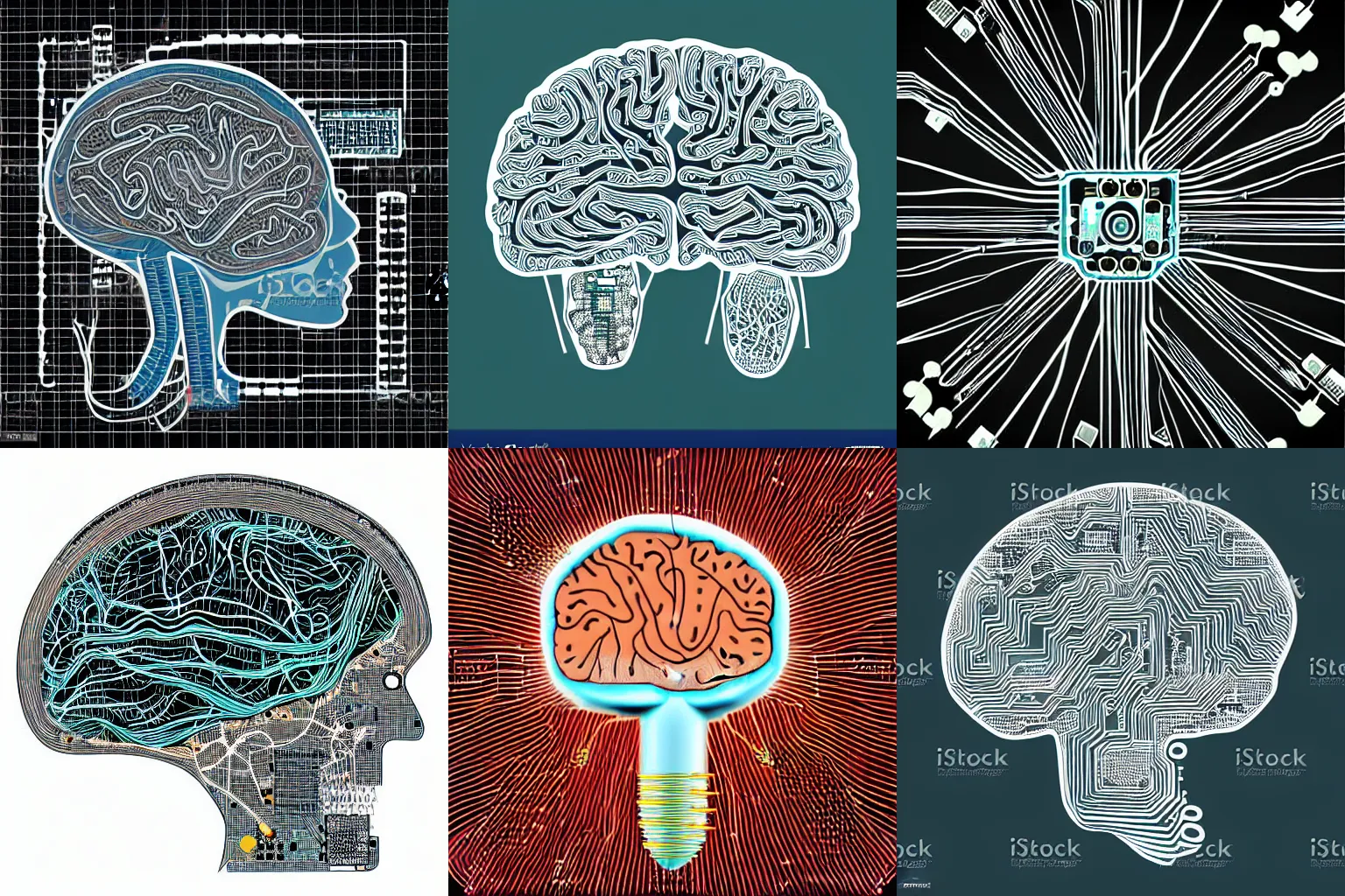 Brain Synapses Vector