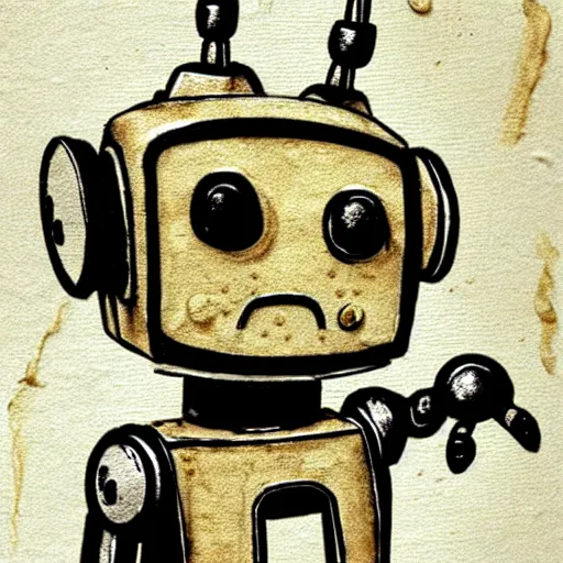 B9 And Robby The Robot Drawing
