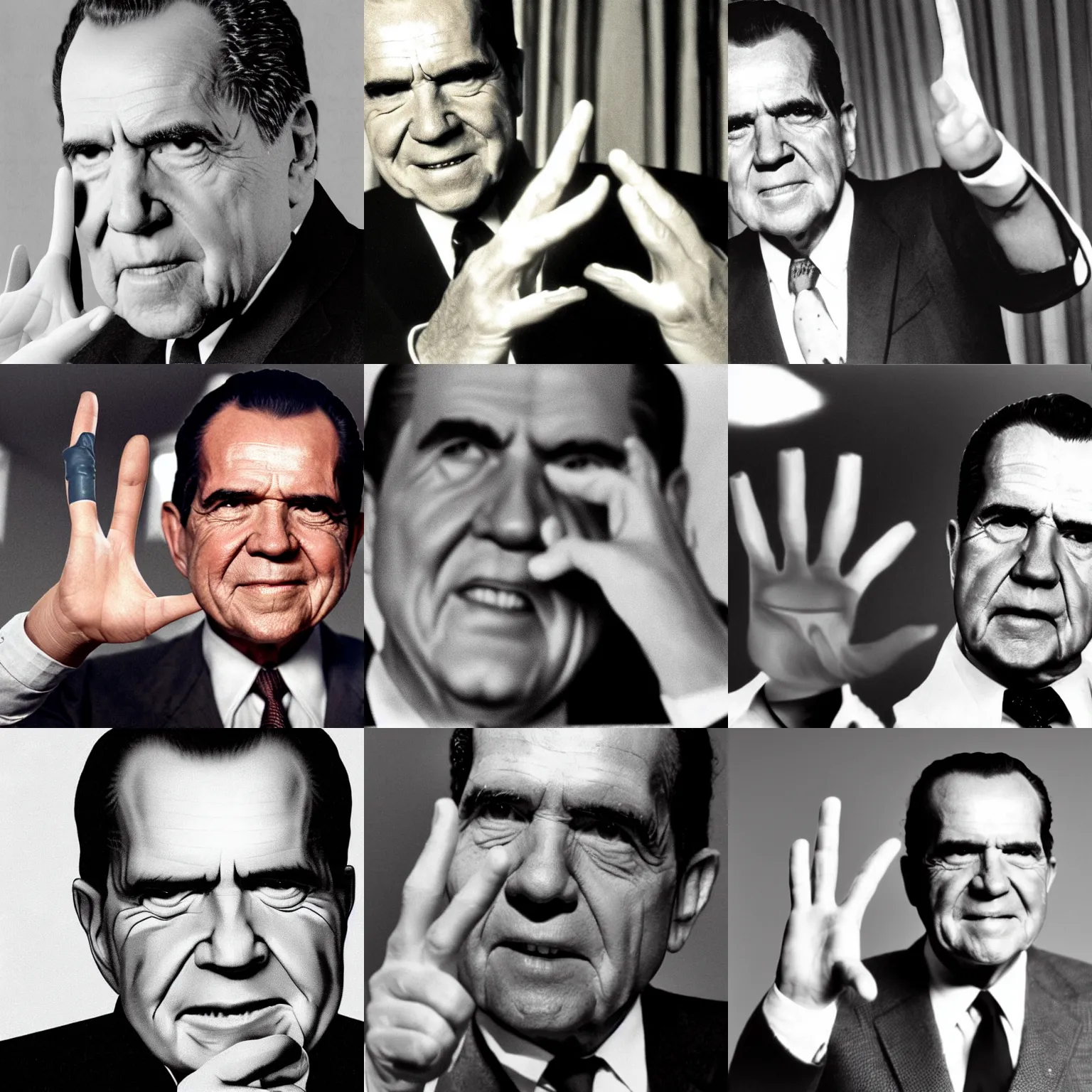 Richard Nixon Peace Sign