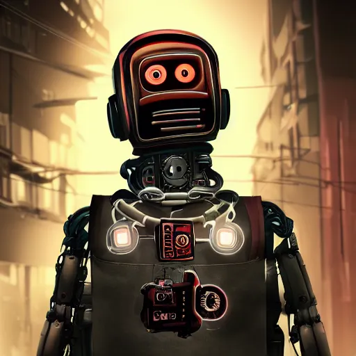 Vintage Robot Desktop Wallpaper