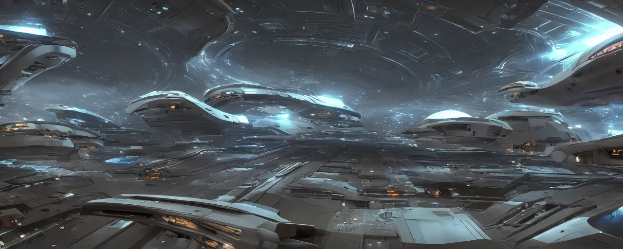 Sci Fi Space Station Docking Bay