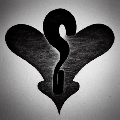 KREA Tattoo Of An Upside Down Question Mark That Gradually Fades Into krea-tattoo-of-an-upside-down-question-mark-that-gradually-fades-into