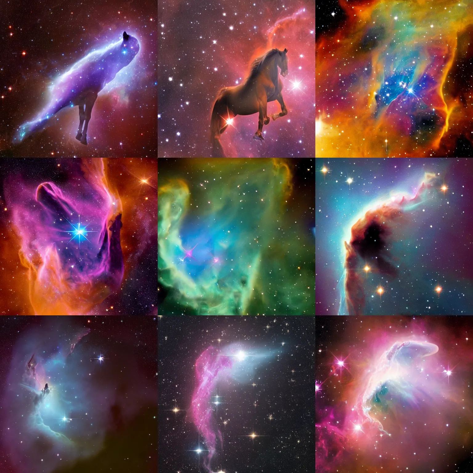 Hubble Telescope Horse