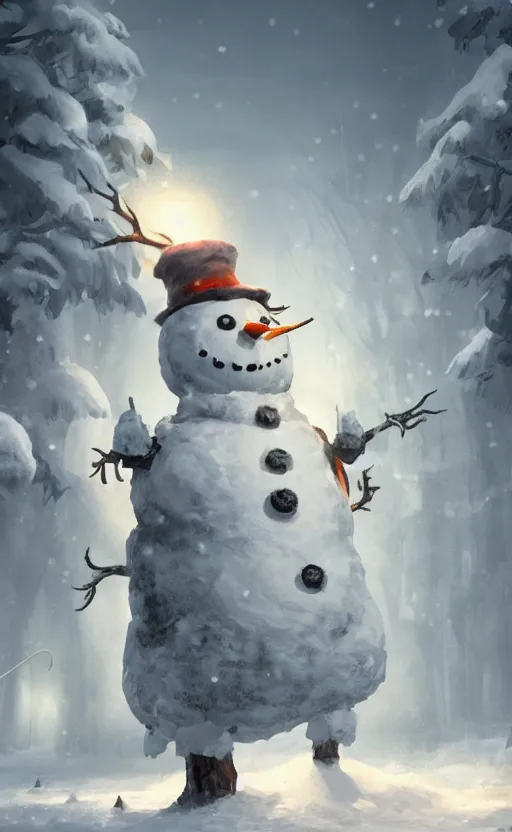 Frozen Concept Art Snowman